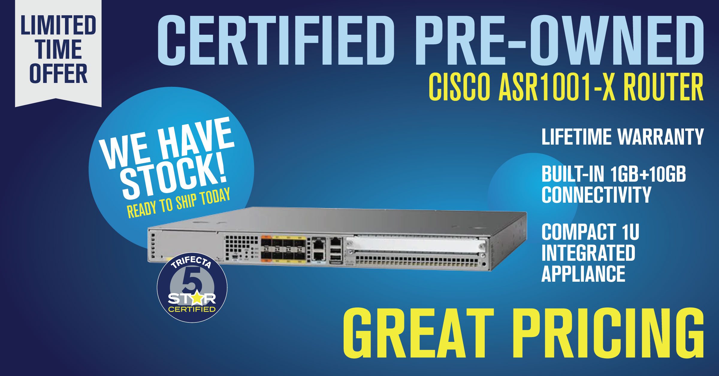 Cisco ASR1001-X Router | Trifecta Networks